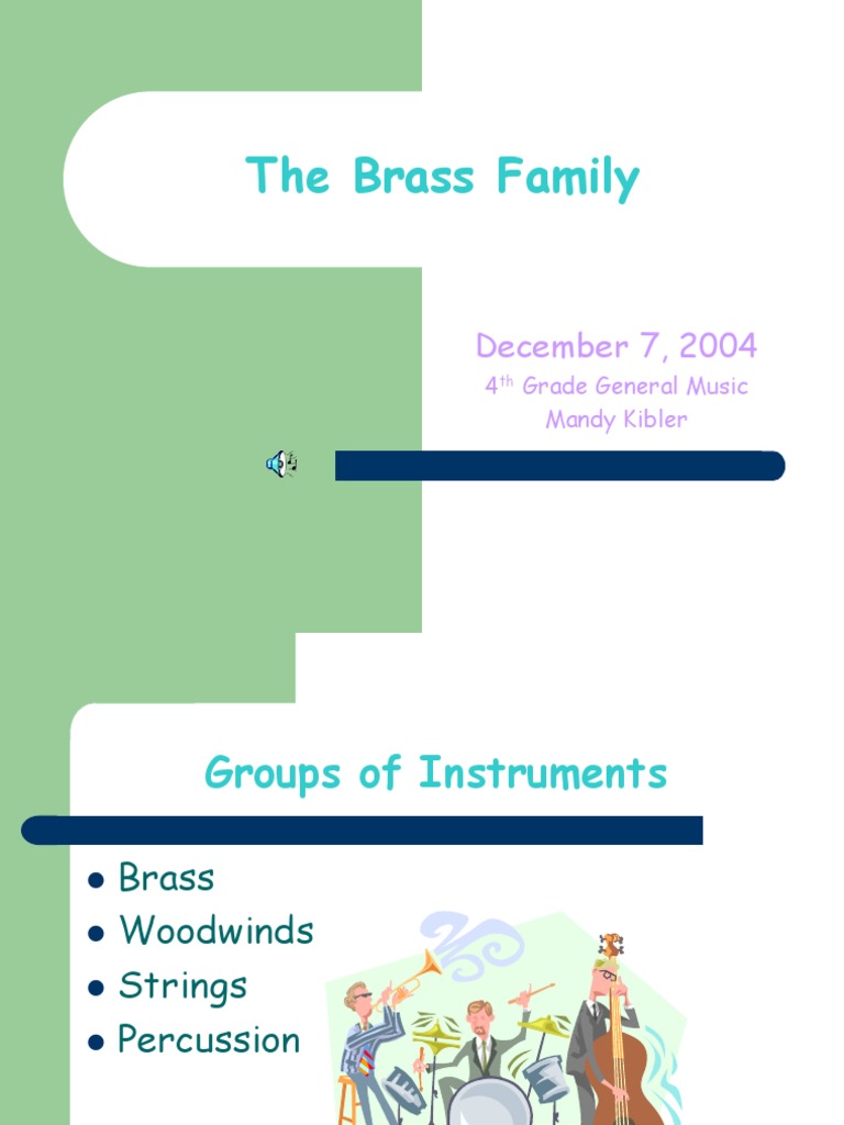 The Brass Family Explained | PDF | Brass Instruments | Tuba