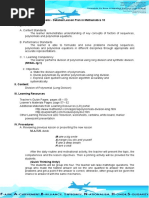 Semi-Detailed Lesson Plan - Distance and Midpoint Formula Grade 10 ...