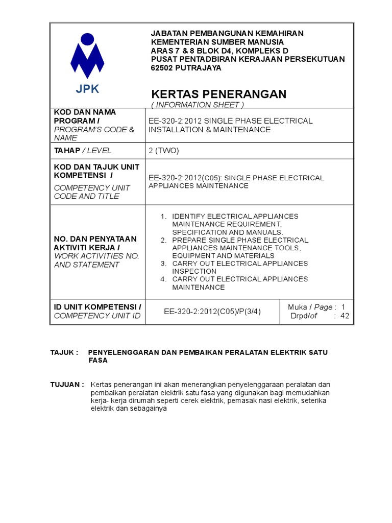 Pengujian Pepasangan Elektrik SatuFasa | PDF