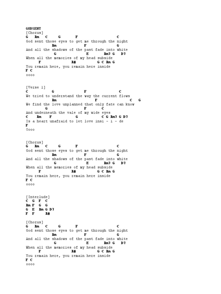 God Sent Chords | PDF