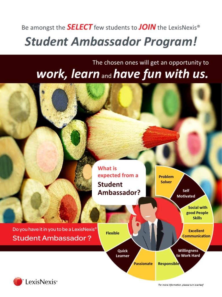 Student Ambassador Programme 2018 | PDF | Lexis Nexis | Learning
