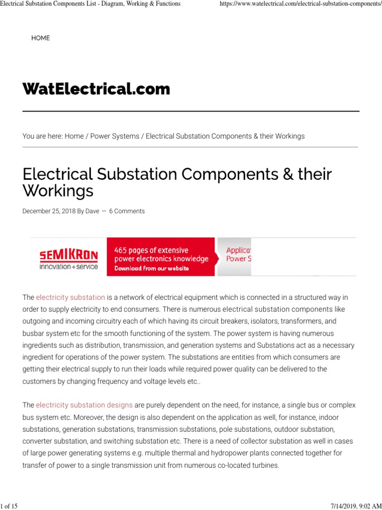 Electrical Substation Components List - Diagram, Working & Functions ...