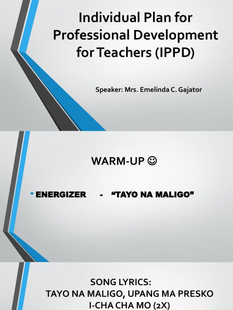 Individual Plan For Professional Development For Teachers (IPPD) | PDF ...