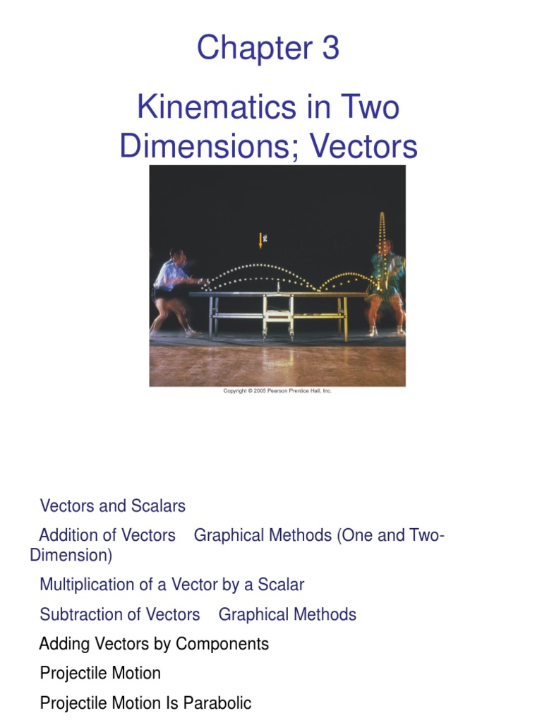 Kinematics In Two Dimensions Vectors Pdf Euclidean Vector Velocity