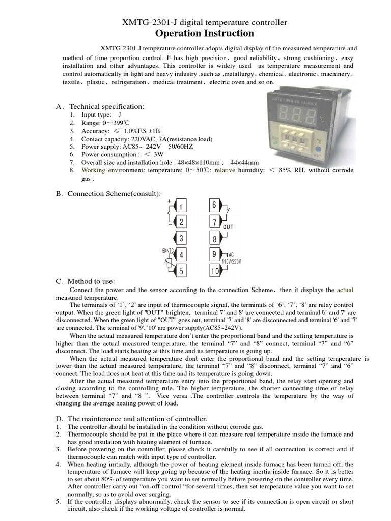 Manual | PDF | Thermocouple | Relay