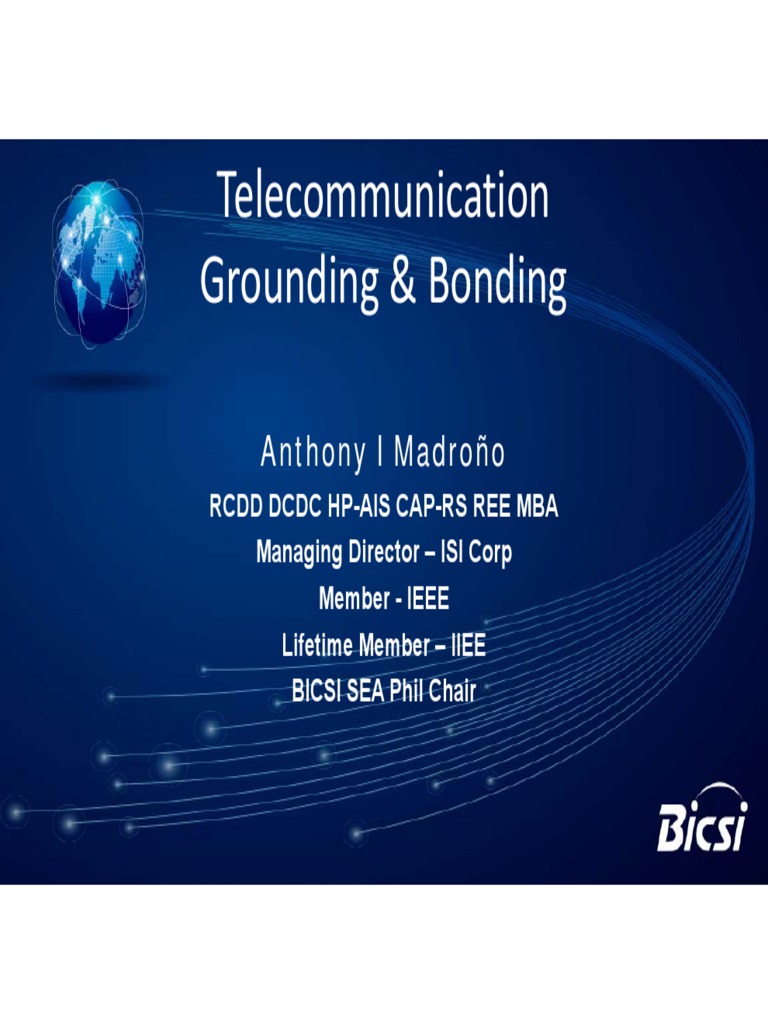 Telecommunication Grounding & Bonding Synopsis | PDF | Electricity ...