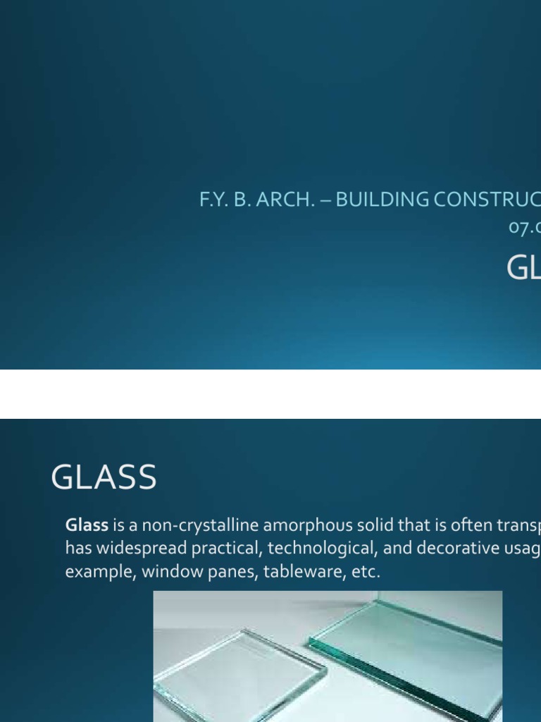 Glass PDF | PDF | Glasses | Silicon Dioxide