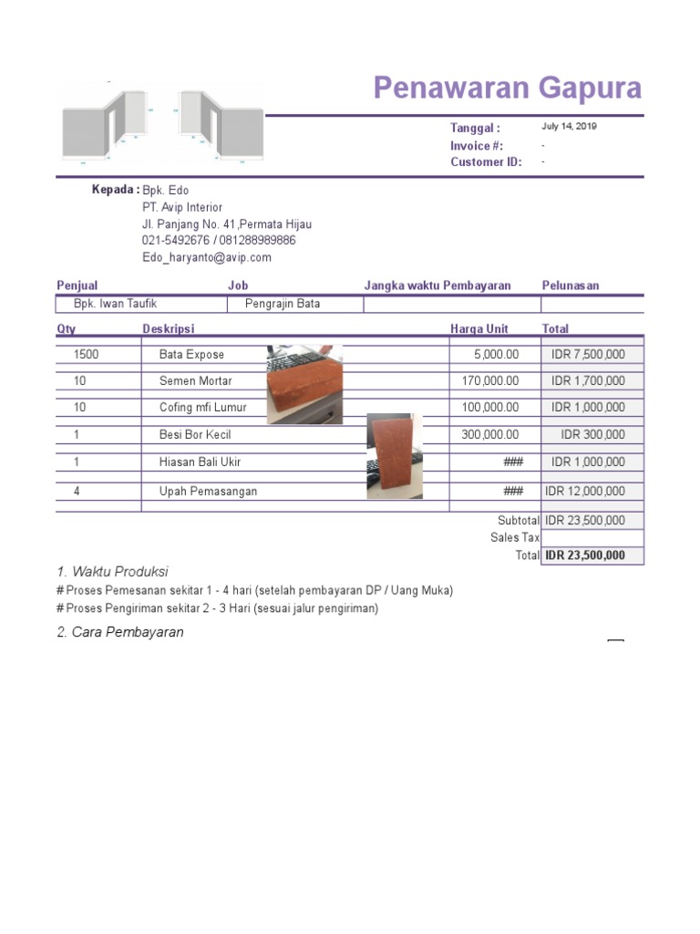 Invoice Down Payment | PDF