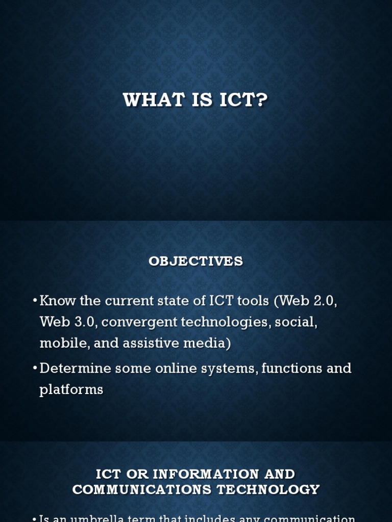 What Is ICT | PDF | Semantic Web | Educational Technology