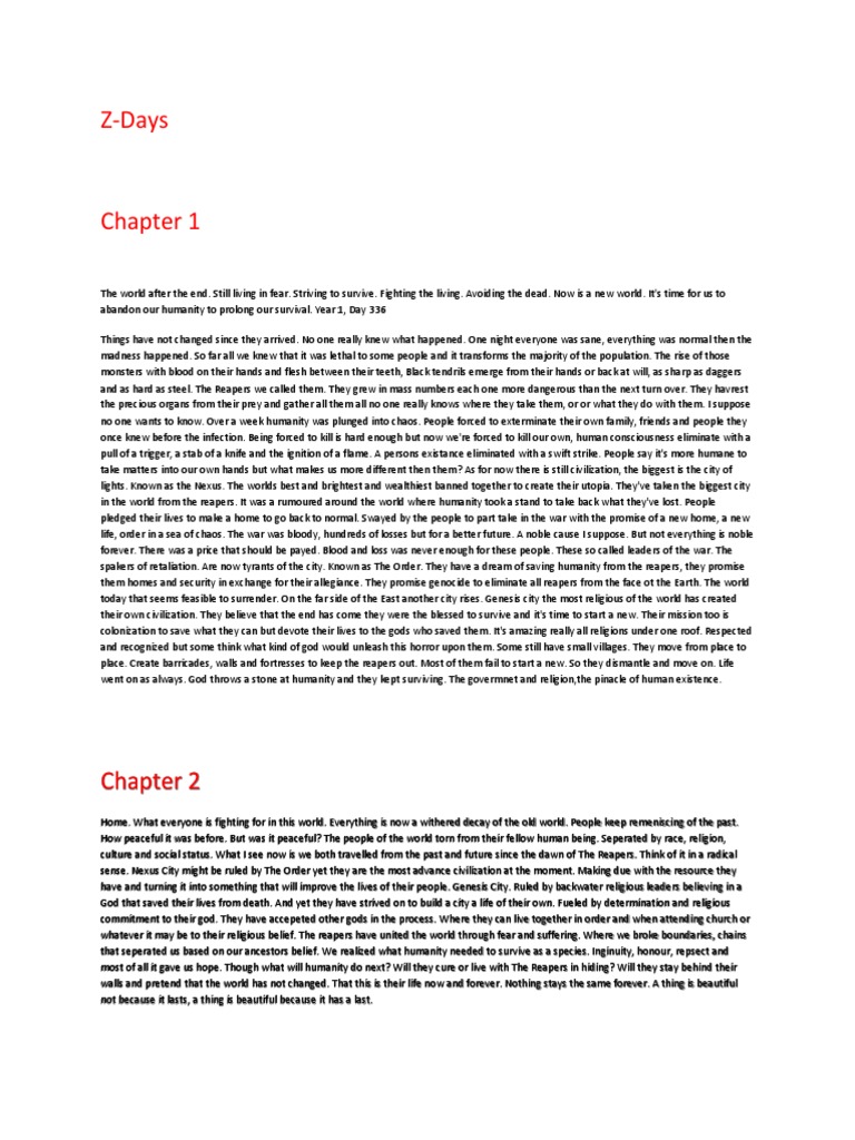 Day Z | PDF | Social Science