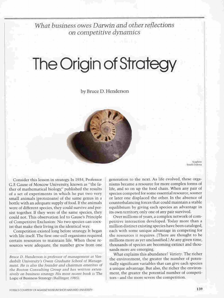 The Origin of Strategy | PDF