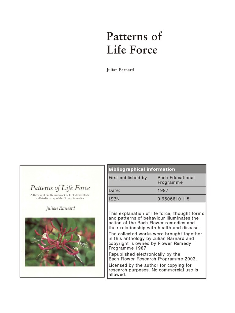 Patterns of Life Force Book PDF | PDF