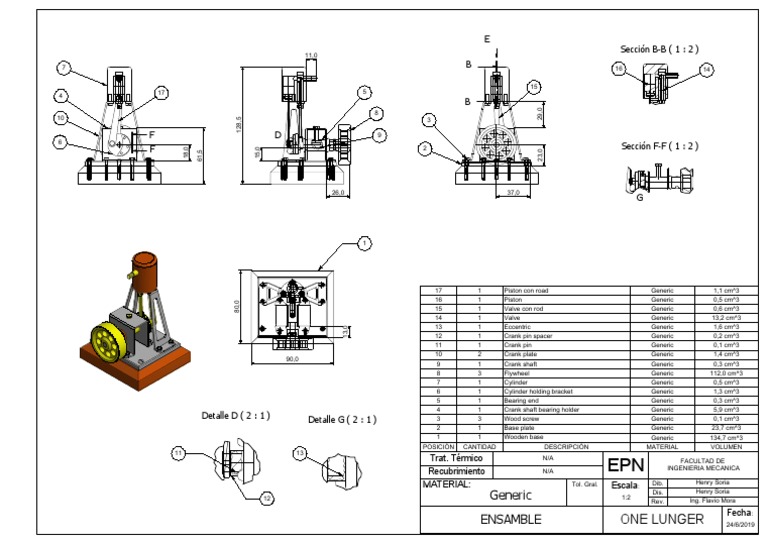 Plano de Montaje Realizado en Inventor | PDF | Máquinas | Partes de ...