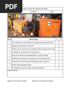 Daily Welding Machine Inspection Checklist | PDF | Welding | Construction