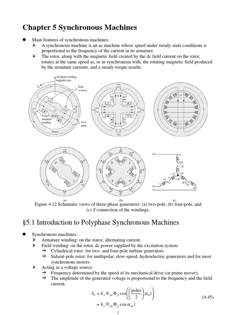 Synchrounous Machine | PDF | Electric Motor | Electricity