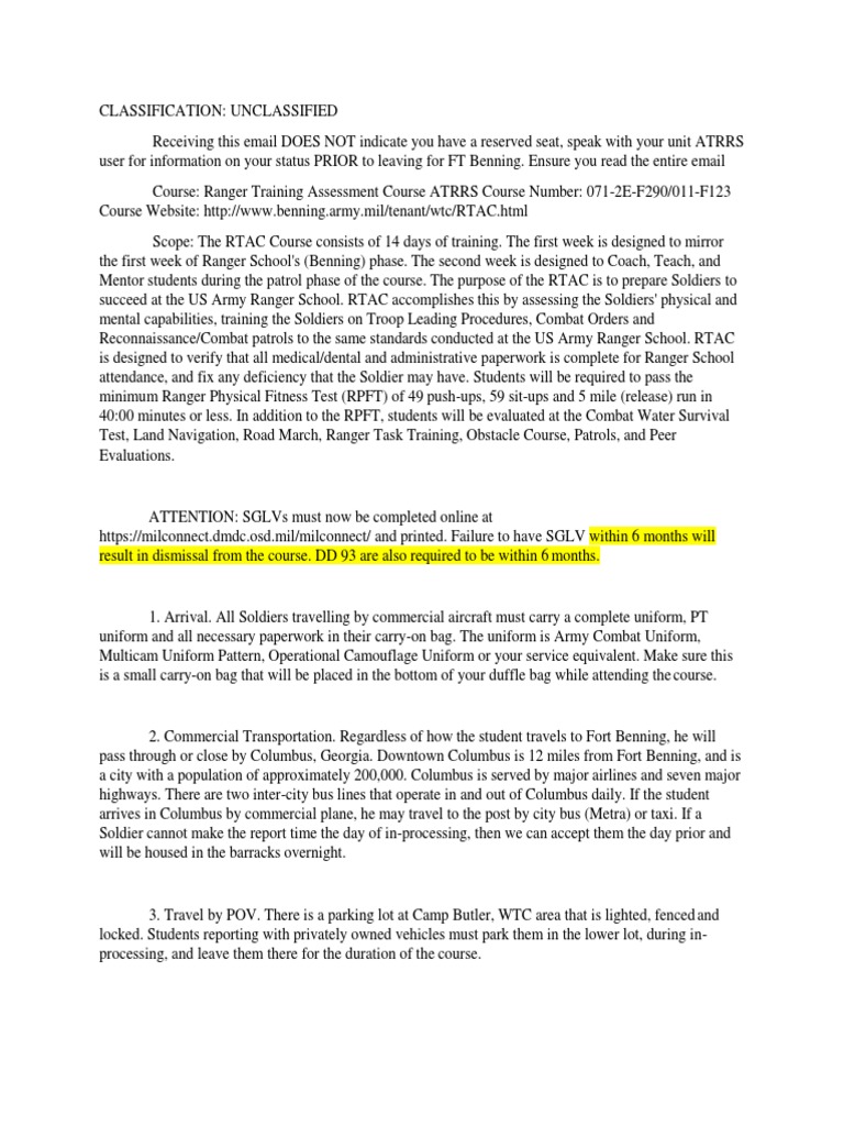 RTAC Welcome Letter FY19 | PDF | United States Army | Military Science