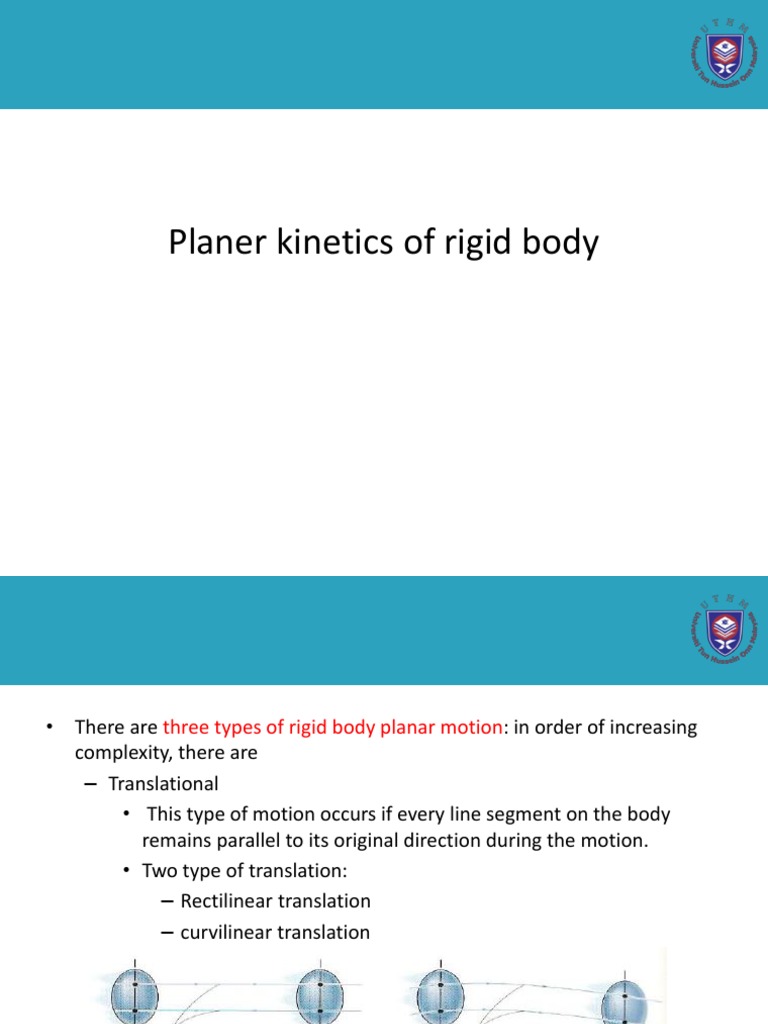 Planer Kinetics of Rigid Body | PDF | Rotation Around A Fixed Axis ...