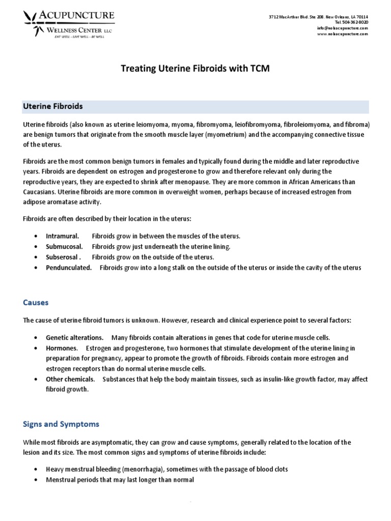 Treating Fibroids With TCM PDF | PDF | Traditional Chinese Medicine ...