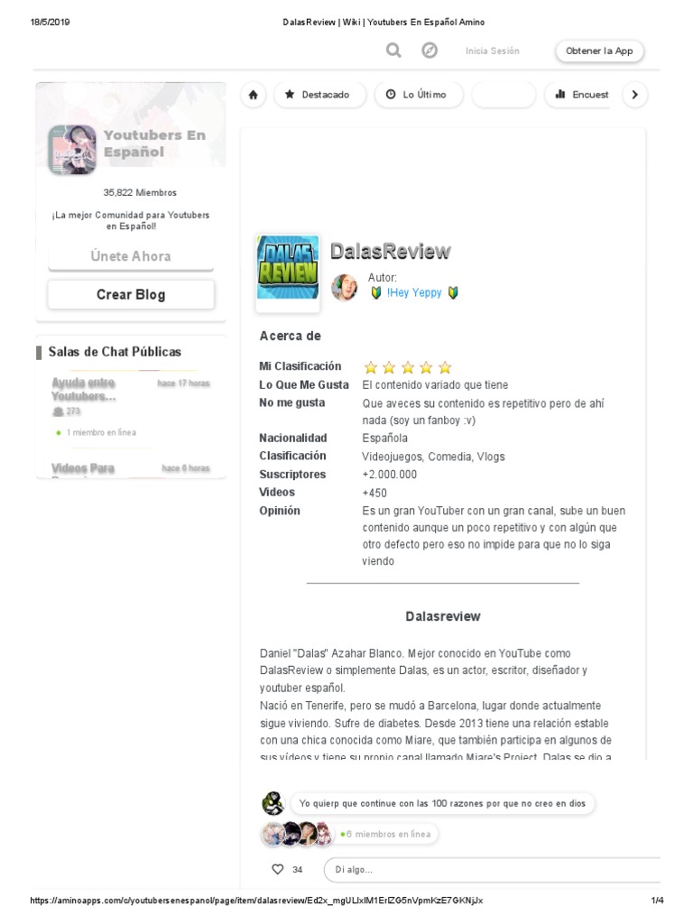 DalasReview: Trayectoria y Controversias | PDF | Youtube | Internet