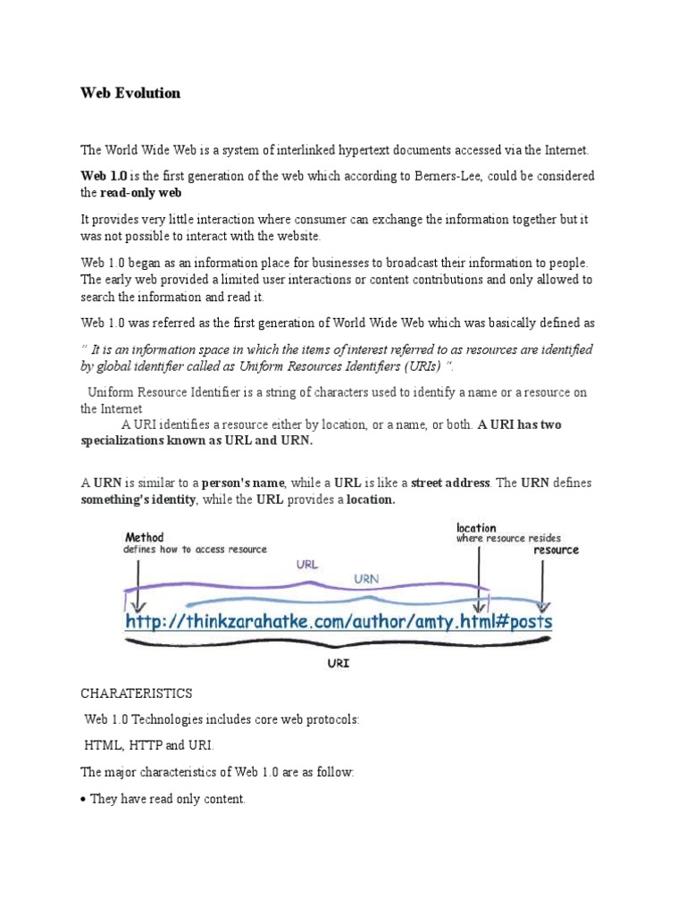 Web Evolution: Web 1.0 Is The First Generation of The Web Which ...