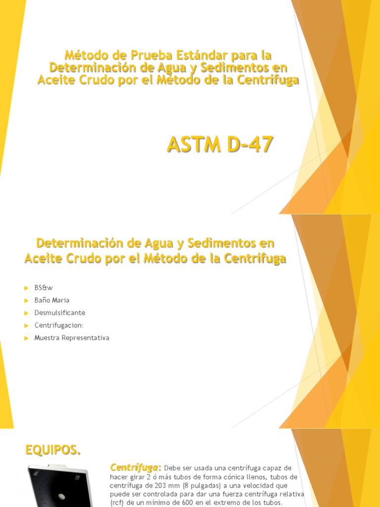 Astm D-4007 | PDF | Centrífugo | Química