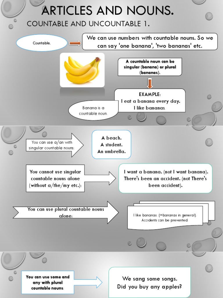 Articles and Nouns | PDF | Plural | Noun