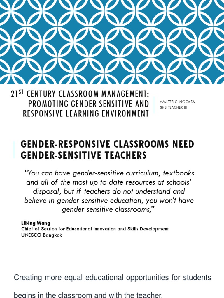 Gender-Sensitive Classroom Management | PDF | Wellness
