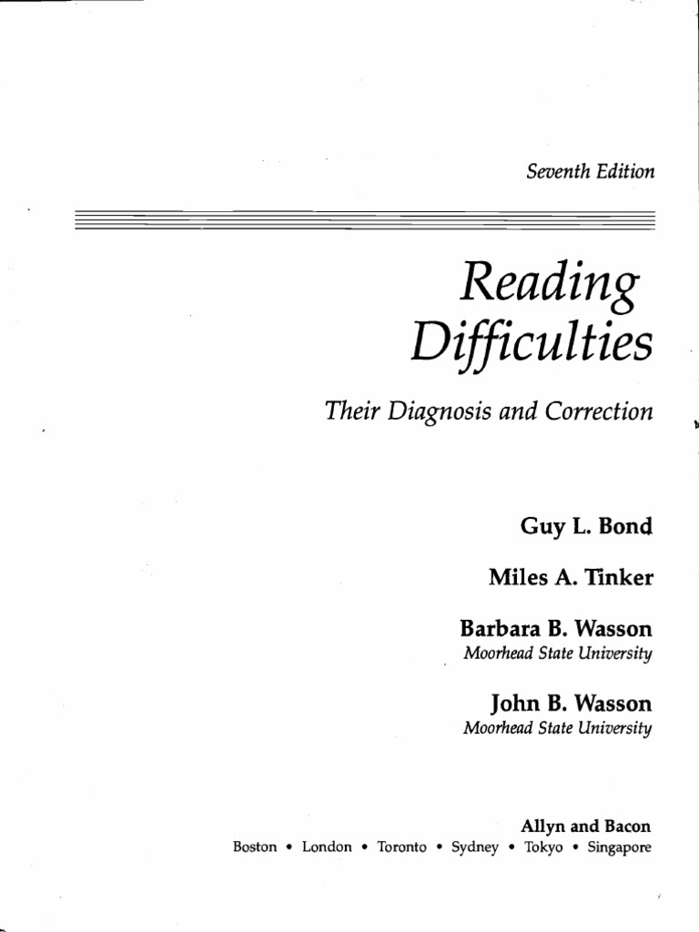Reading Difficulties | PDF | Reading Comprehension | Teachers