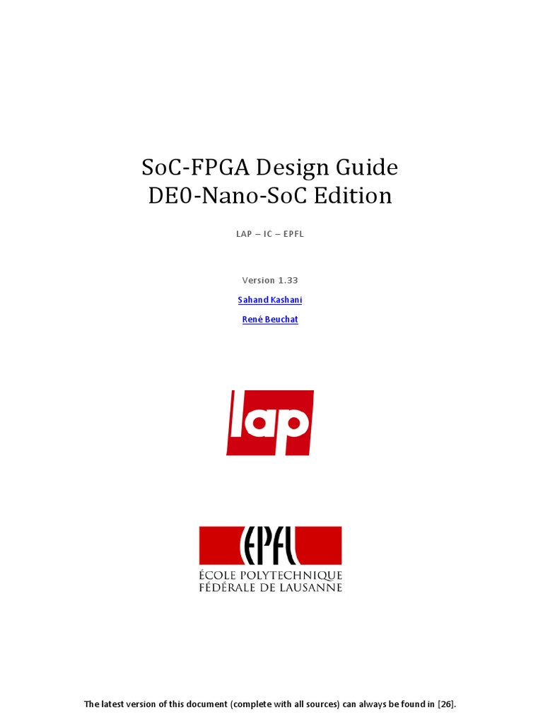 SoC-FPGA Design Guide (DE0-Nano-SoC Edition) | PDF | Field Programmable Gate Array | System On A ...