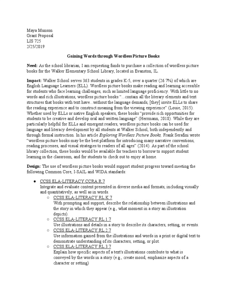 Munson Grant Proposal 3 1 | PDF | Books | Libraries