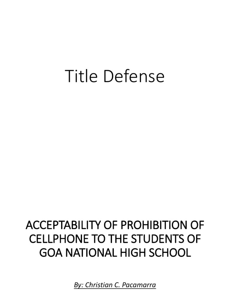 Title Defense-WPS Office | PDF | Mobile Phones | Behavior Modification