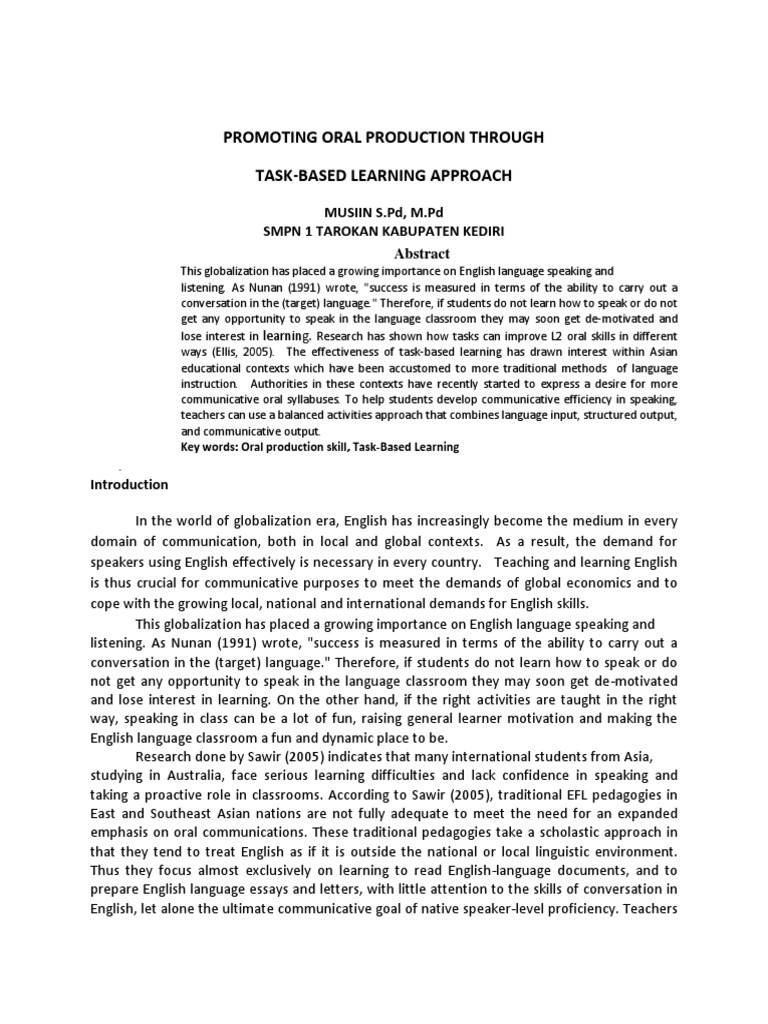 Promoting Oral Production Through | PDF | Second Language | Fluency