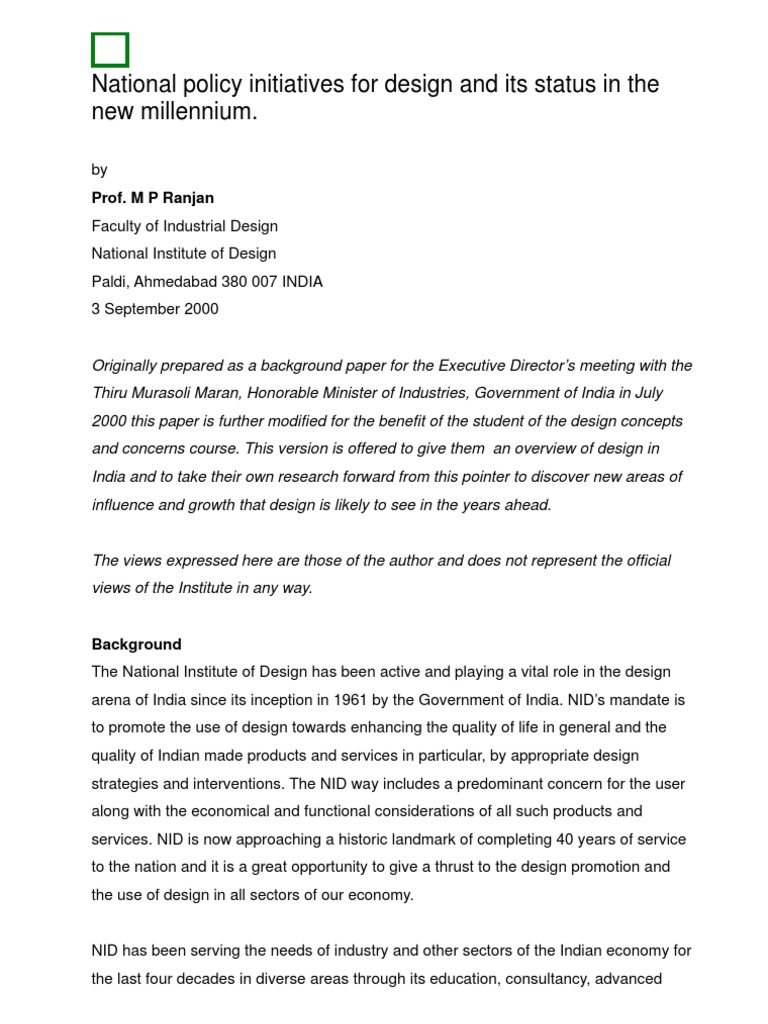 National DesignPolicy | PDF | Design | Industries