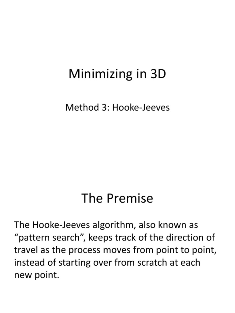 Hooke Jeeves Method | PDF | Function (Mathematics) | Mathematical Logic