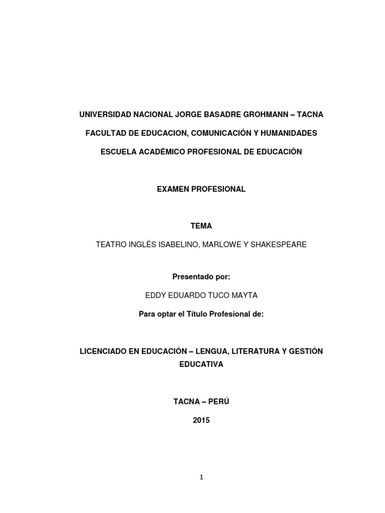 Teatro Isabelino | PDF | Aldea | Christopher Marlowe