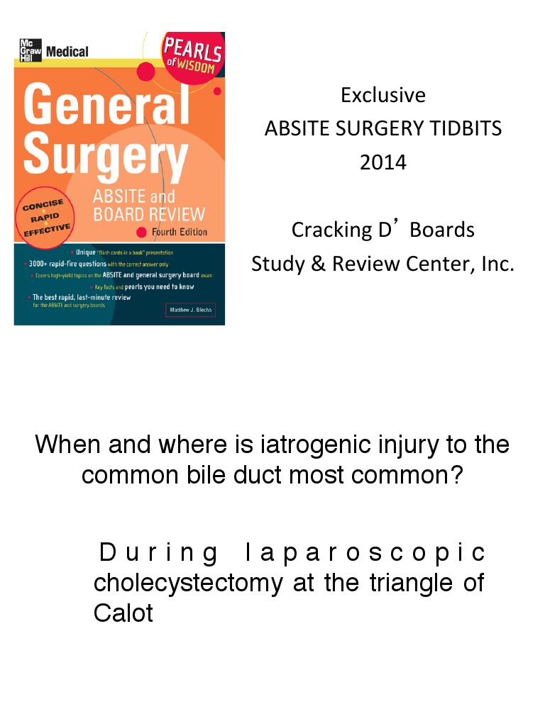 Surgery-Absite Handouts 2014 | PDF | Pancreas | Gastroenterology