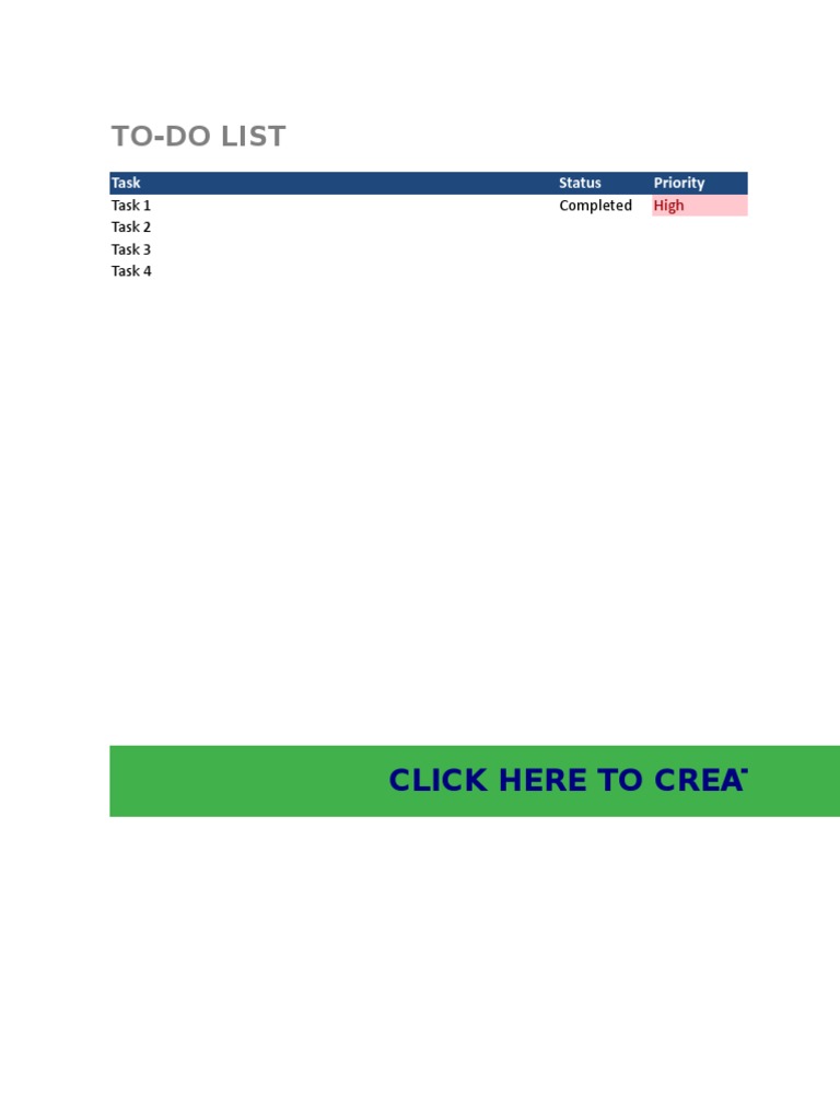 IC Basic To Do List Template 8854 | PDF