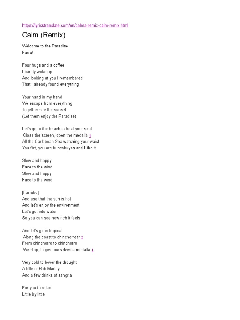 Calma | Download Free PDF | Spanish Language Music | Nature