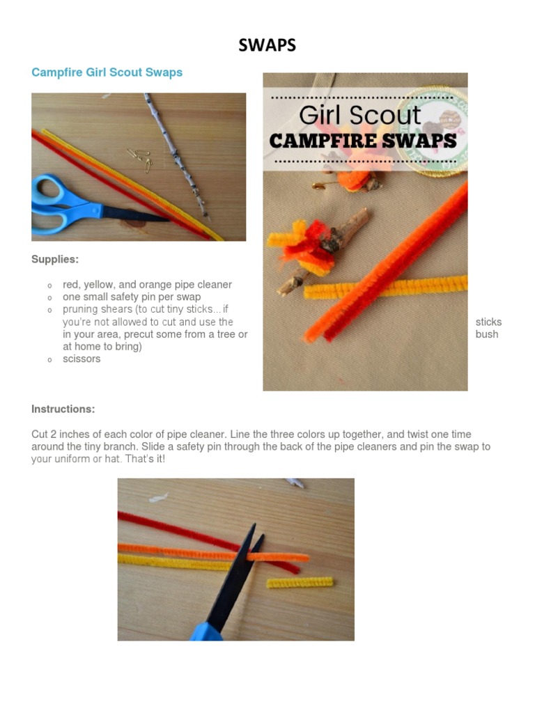 Easy Campfire Girl Scout Swaps | PDF