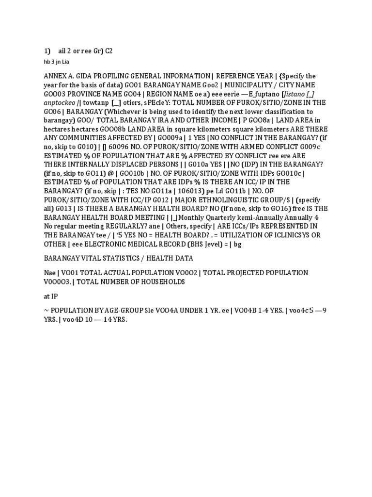 GIDA Profiling Tool1 | PDF