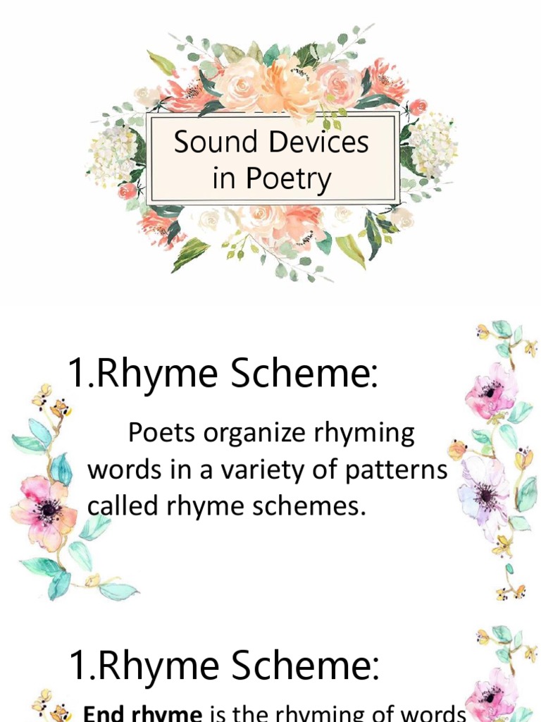 Sound Devices | PDF | Poetry