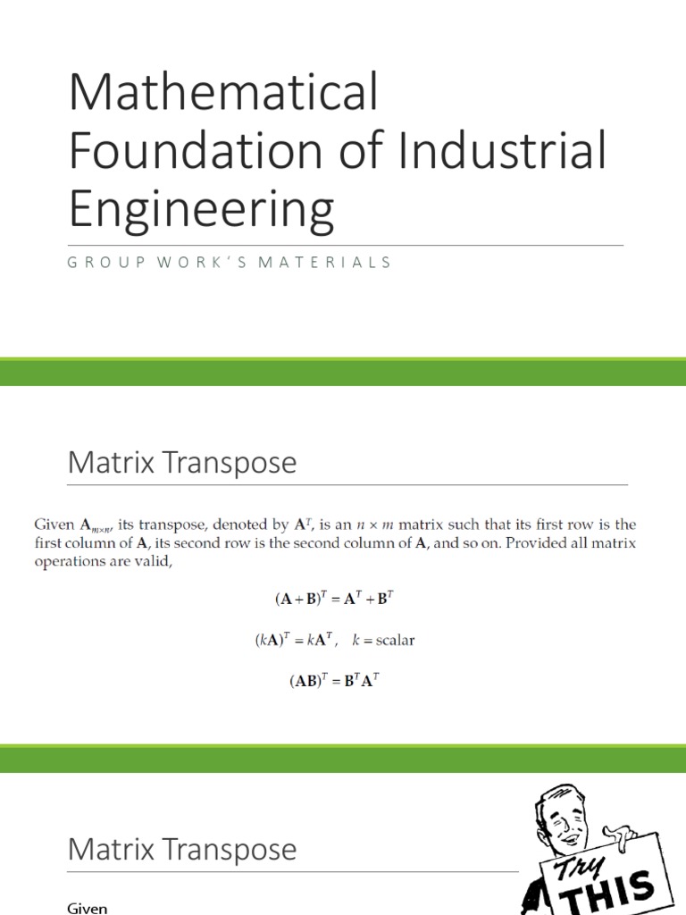 Mathematical Foundation | PDF