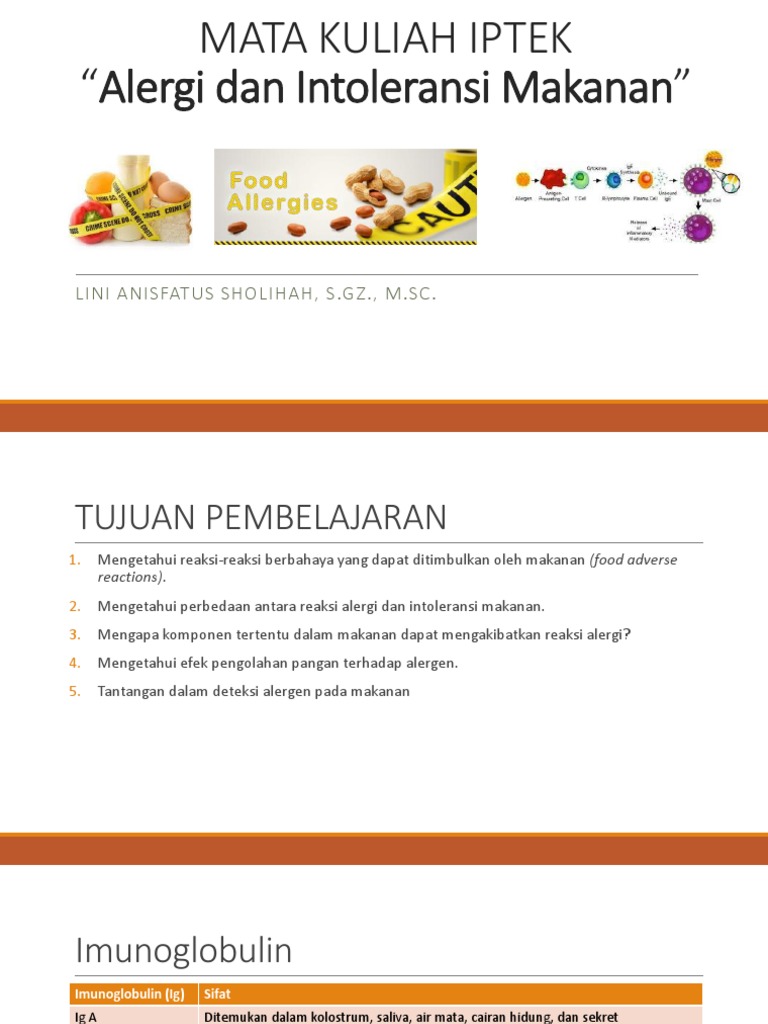 Alergi Makanan Dan Intoleransi Makanan | PDF
