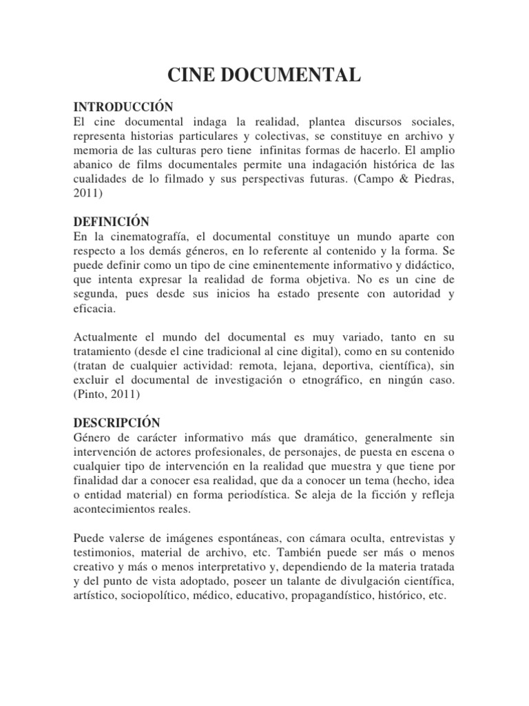 Cine Documental | PDF | Documental | Realidad