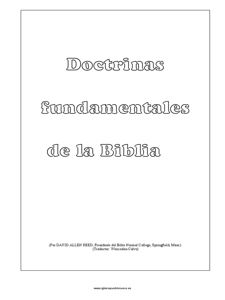 Doctrinas Fundamentales de La Biblia | PDF | Expiación en el cristianismo | Cristo (título)