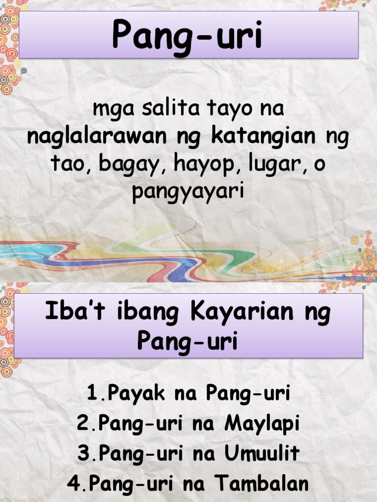 A7 - Kayarian NG Pang-Uri | PDF