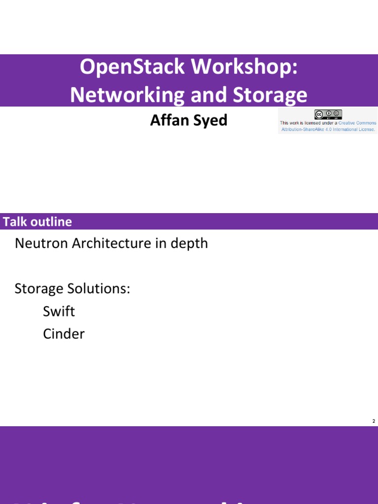 OpenStack Networking & Storage | PDF | Open Stack | Computer Network