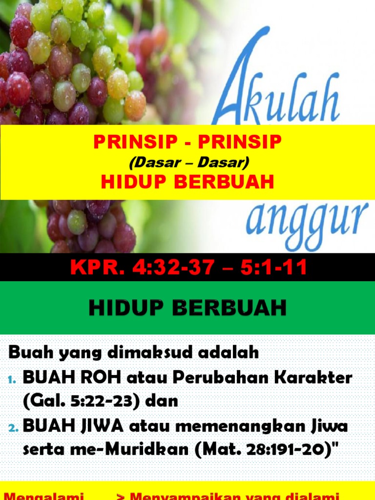 Prinsip Hidup Berbuah | PDF