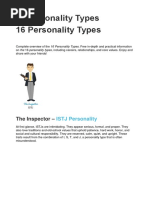 16 Personality Types | PDF | Personality Type | Extraversion And ...