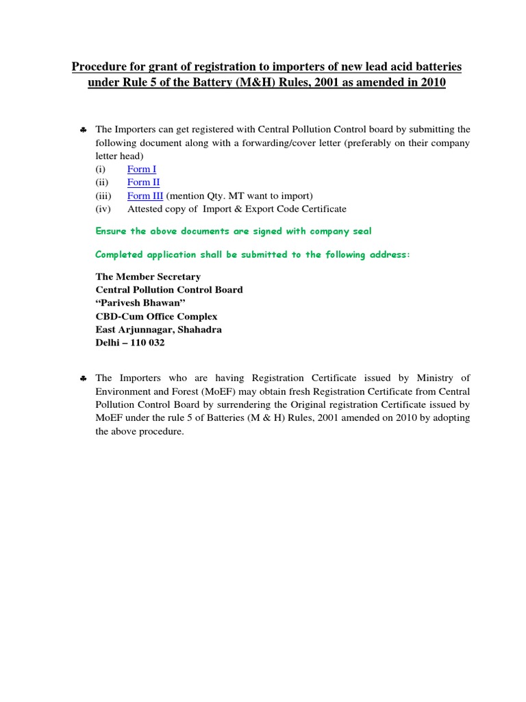 Procedure For Reg Certificate | PDF